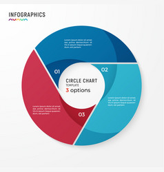 Circle chart infographic template for data Vector Image