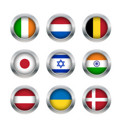Flag buttons set 1 Royalty Free Vector Image - VectorStock