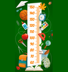 Stack of books height measure Royalty Free Vector Image