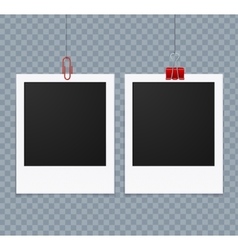 Photo frames and pin Royalty Free Vector Image