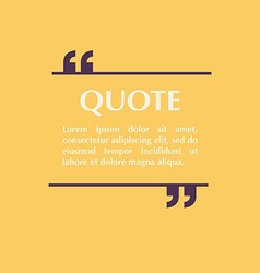 Quote blank template creative quote text template Vector Image