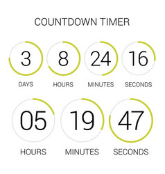 Circle countdown clock counter timer on gradient Vector Image