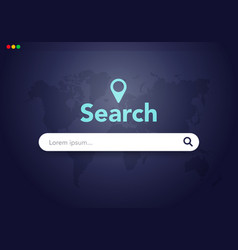 Search bar horizontal linear border with text Vector Image