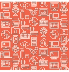 Computer technology seamless pattern Royalty Free Vector