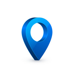 3d map pointer navigator symbol isolated on white Vector Image