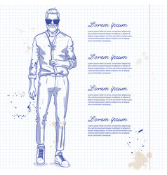 Man model Royalty Free Vector Image - VectorStock