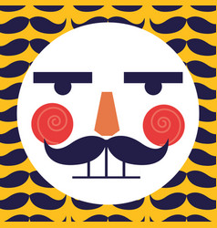 Nutcracker face design Royalty Free Vector Image