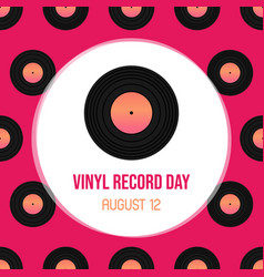 National vinyl record day greeting card Royalty Free Vector