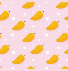 Seamless background pattern of yellow mango Vector Image