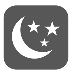 The moon and stars icon Night sleep symbol Flat Vector Image
