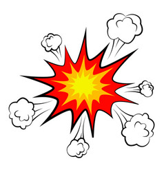 Cartoon comic shock bubbles labels with text and Vector Image