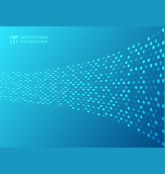 Abstract technology dots pattern on blue Vector Image