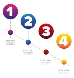 Step one two three progress Royalty Free Vector Image