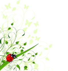 Cute baby fairy and ladybug Royalty Free Vector Image