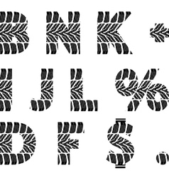 Tire Tread Font Vector Images (over 270)