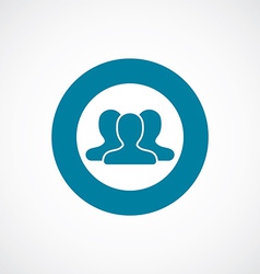 Team icon white on the blue background Royalty Free Vector