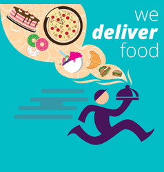 Run chef logo fast food logo design concept templ Vector Image