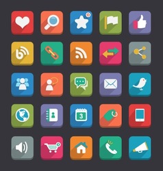 Flat icons Royalty Free Vector Image - VectorStock