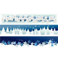 Advent stamps calendar Royalty Free Vector Image
