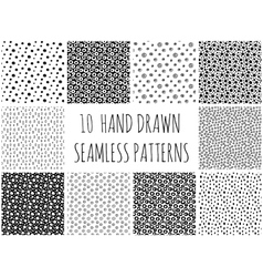 Hand drawn patterns set Royalty Free Vector Image