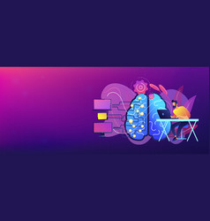 Artificial intelligence concept landing Royalty Free Vector