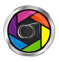 Lens symbol for photographer Royalty Free Vector Image