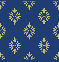 Dark blue turkish floral seamless pattern Vector Image