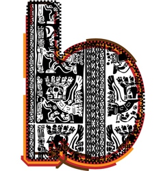 Incas font Royalty Free Vector Image - VectorStock