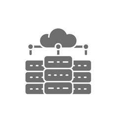 Distributed data base icon global network Vector Image