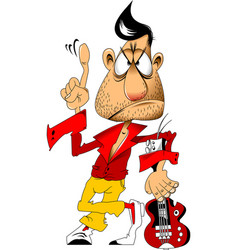 Rocker cartoon Royalty Free Vector Image - VectorStock