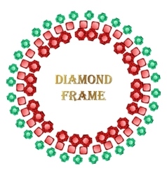 Diamond round frame Royalty Free Vector Image - VectorStock