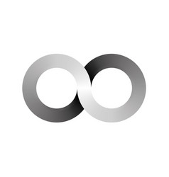 Black infinity symbol icon rectangular shape Vector Image