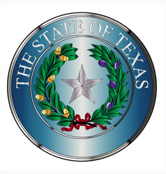 Texas state seal reflection Royalty Free Vector Image