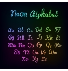 Neon Font Royalty Free Vector Image - VectorStock