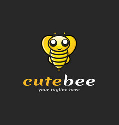 Cool bee logo Royalty Free Vector Image - VectorStock