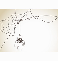 Spider and web Royalty Free Vector Image - VectorStock