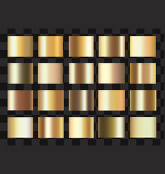 Set gold gradient texture Royalty Free Vector Image