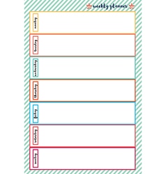 Weekly planner pastel color sweet Royalty Free Vector Image
