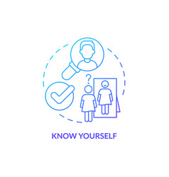 Self understanding concept icon Royalty Free Vector Image