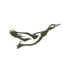 Duck hunting template Royalty Free Vector Image