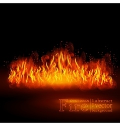 Realistic green fire flames poster abstract Vector Image