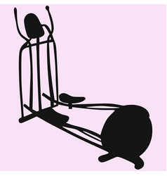 Elliptical cross trainer machine cartoon Vector Image
