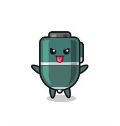 Naughty rose character in mocking pose Royalty Free Vector