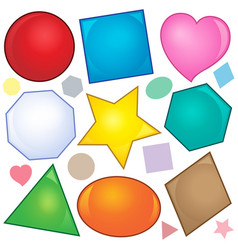 Cartoon color shapes collection Royalty Free Vector Image