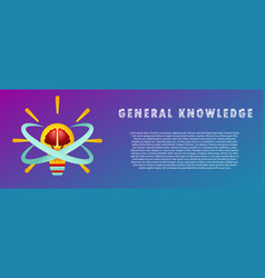 General knowledge thought-out idea Royalty Free Vector Image