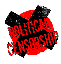 Political censorship rubber stamp Royalty Free Vector Image