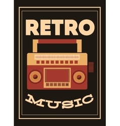 Retro music poster design Royalty Free Vector Image