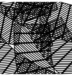 Abstract monochrome seamless pattern with lines Vector Image