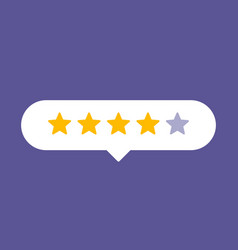 Four star rating icon Royalty Free Vector Image