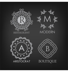 Set of luxury simple and elegant monogram designs Vector Image